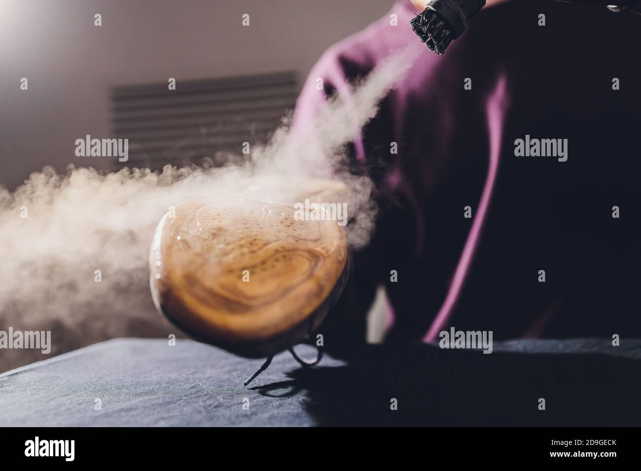 washing the dirty cleaning the shoes with a steam cleaner Stock Photo ...
