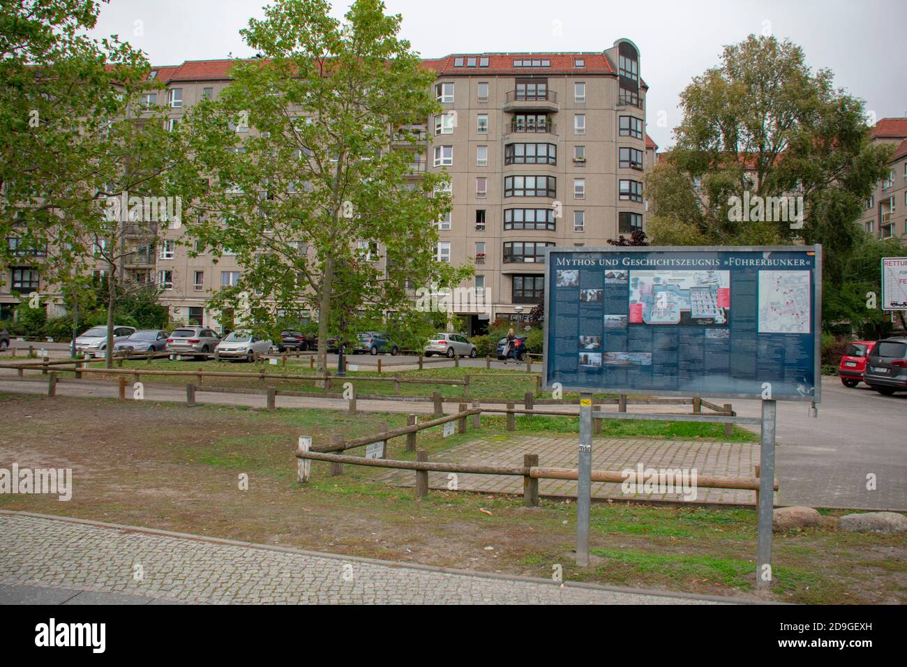 HItlers former bunker modern parking lot in MItte Berlin Stock Photo ...