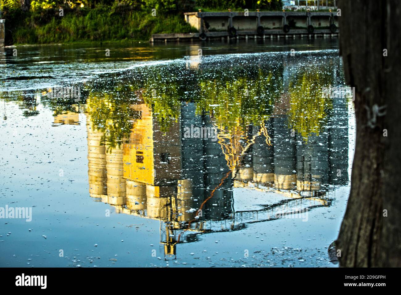 Old factory on river in hi-res stock photography and images - Alamy