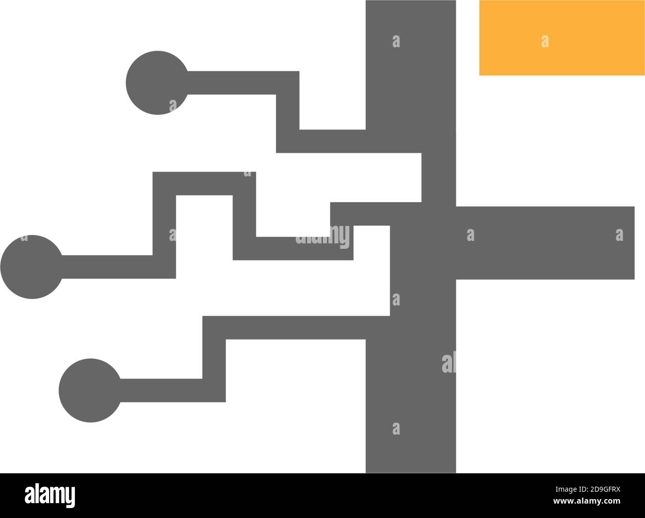 Letter F Circuit technology logo icon creative design illustration ...