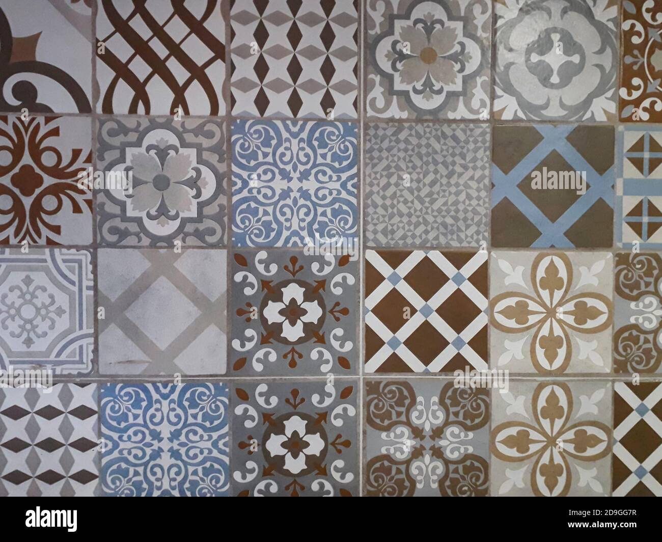 Background with retro.vintage tile. blue tone Stock Photo - Alamy