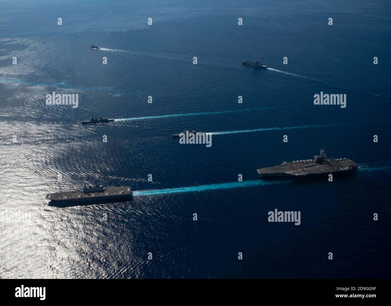 U.S. Navy ships assigned to the Ronald Reagan Carrier Strike Group ...
