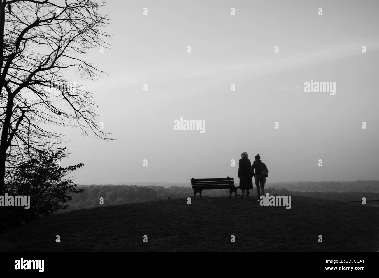 Two people walking up stairs Black and White Stock Photos & Images - Alamy