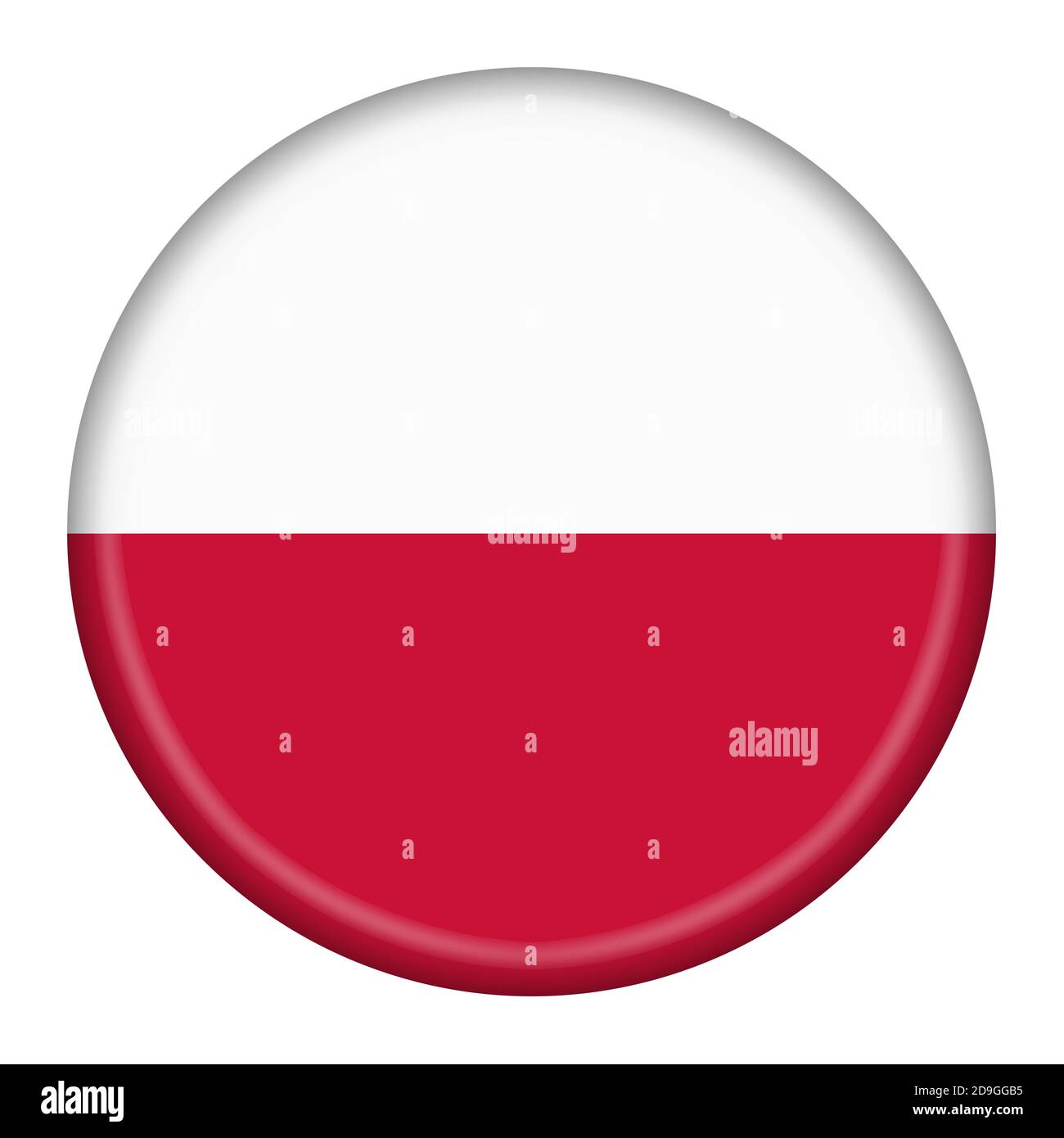 Poland flag button 3d illustration with clipping path Stock Photo - Alamy
