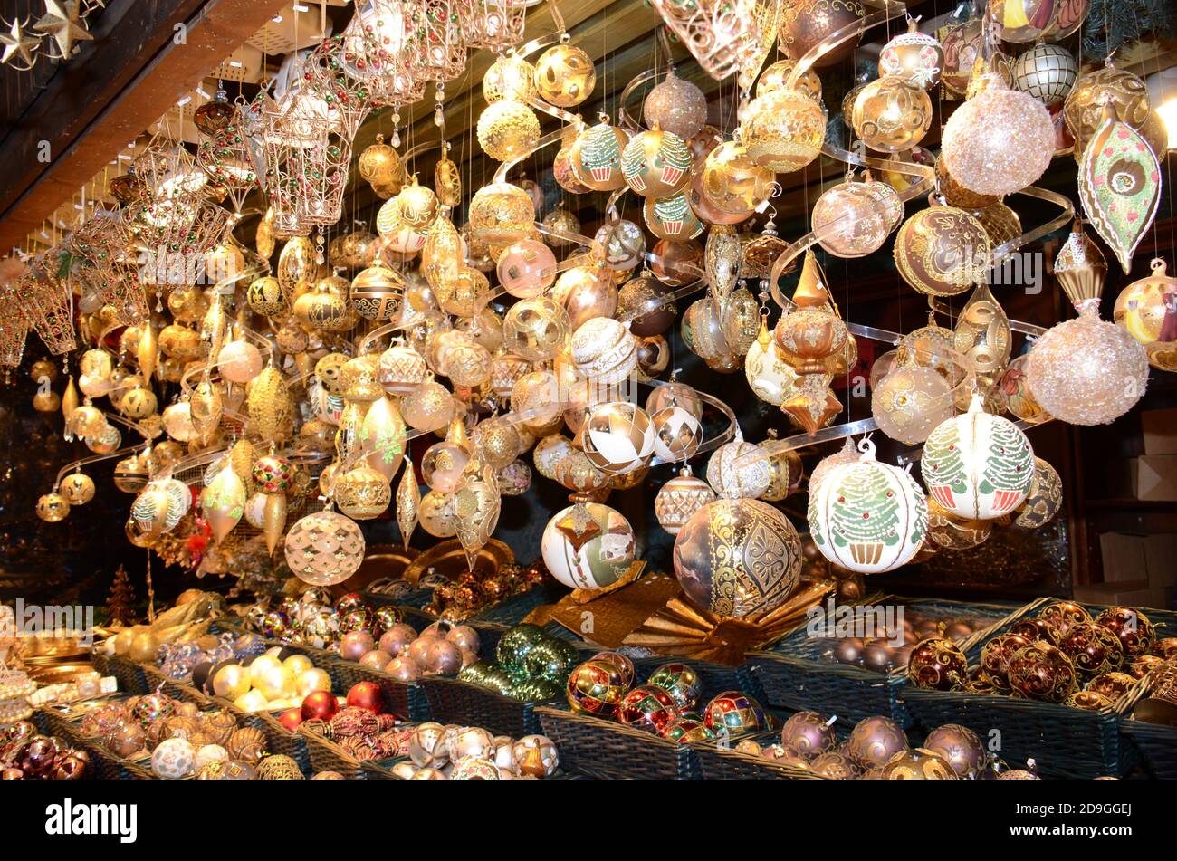 Christmas Market products, Vienna, Austria. Arts and crafts, and some ...
