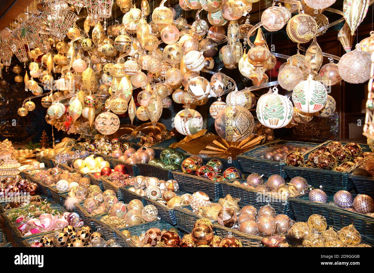 Christmas Market products, Vienna, Austria. Arts and crafts, and some ...