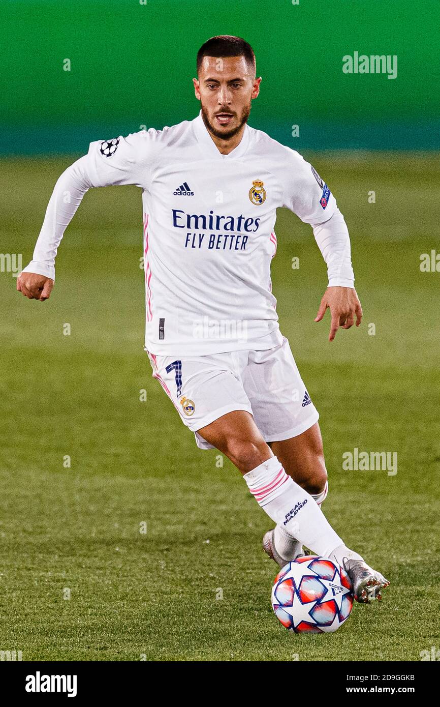 Madrid, Spain. 3rd Nov, 2020. Eden Hazard of Real Madrid in action ...