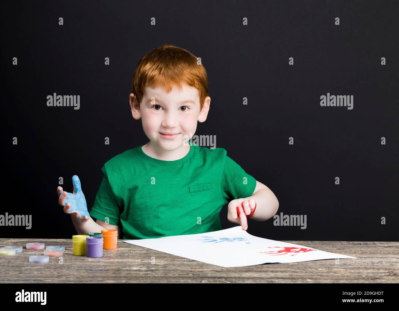 portrait of a small red-haired boy Stock Photo - Alamy