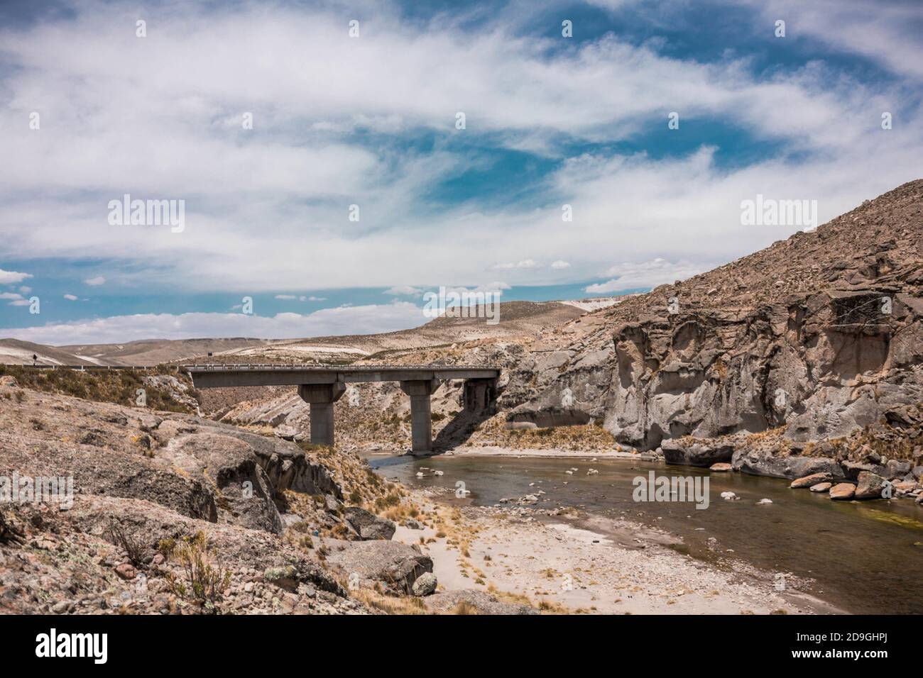 Beautiful shot of a river flowing through the Stone Forest in Imata ...