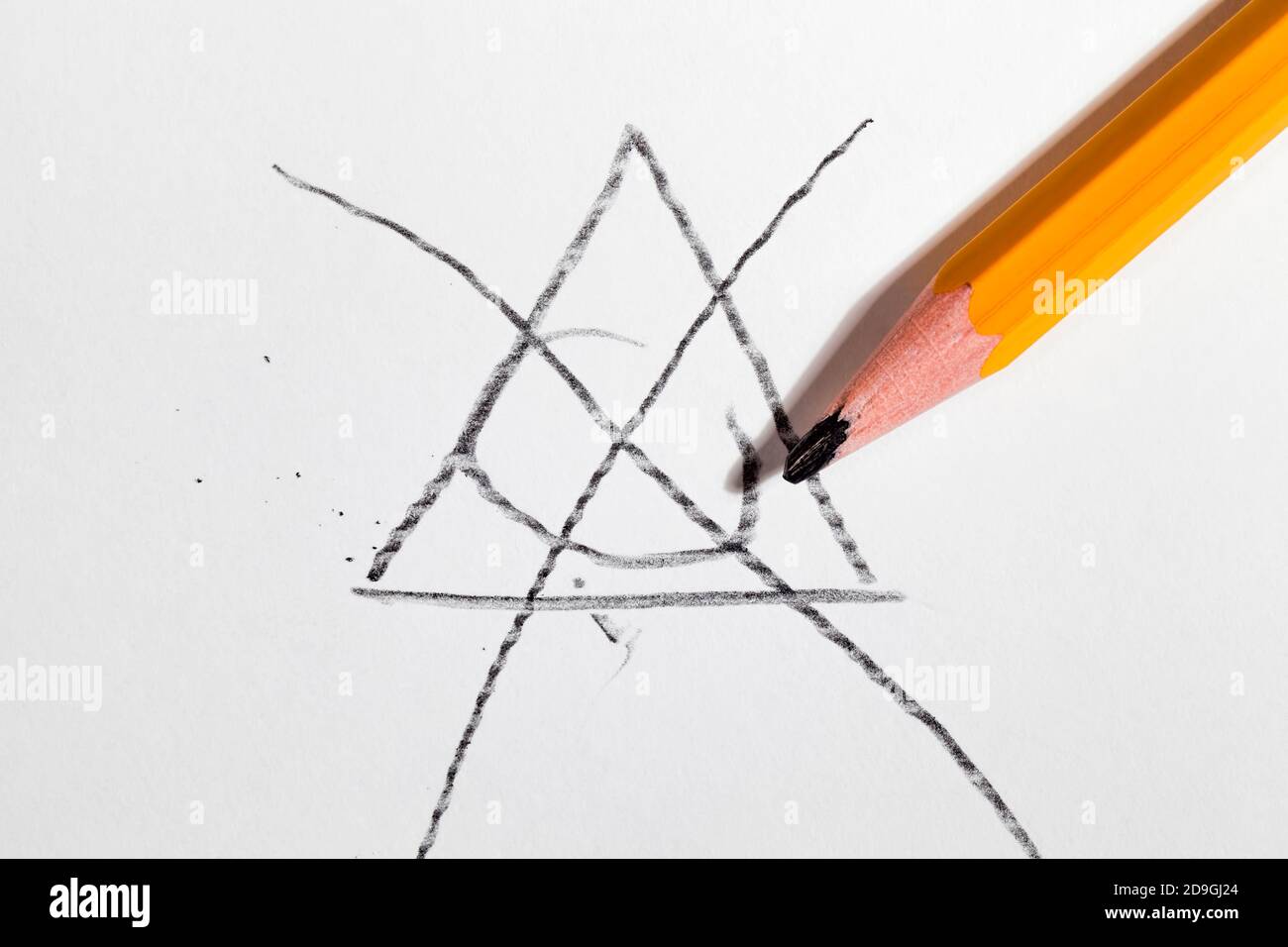 crossed out triangle drawn Stock Photo - Alamy