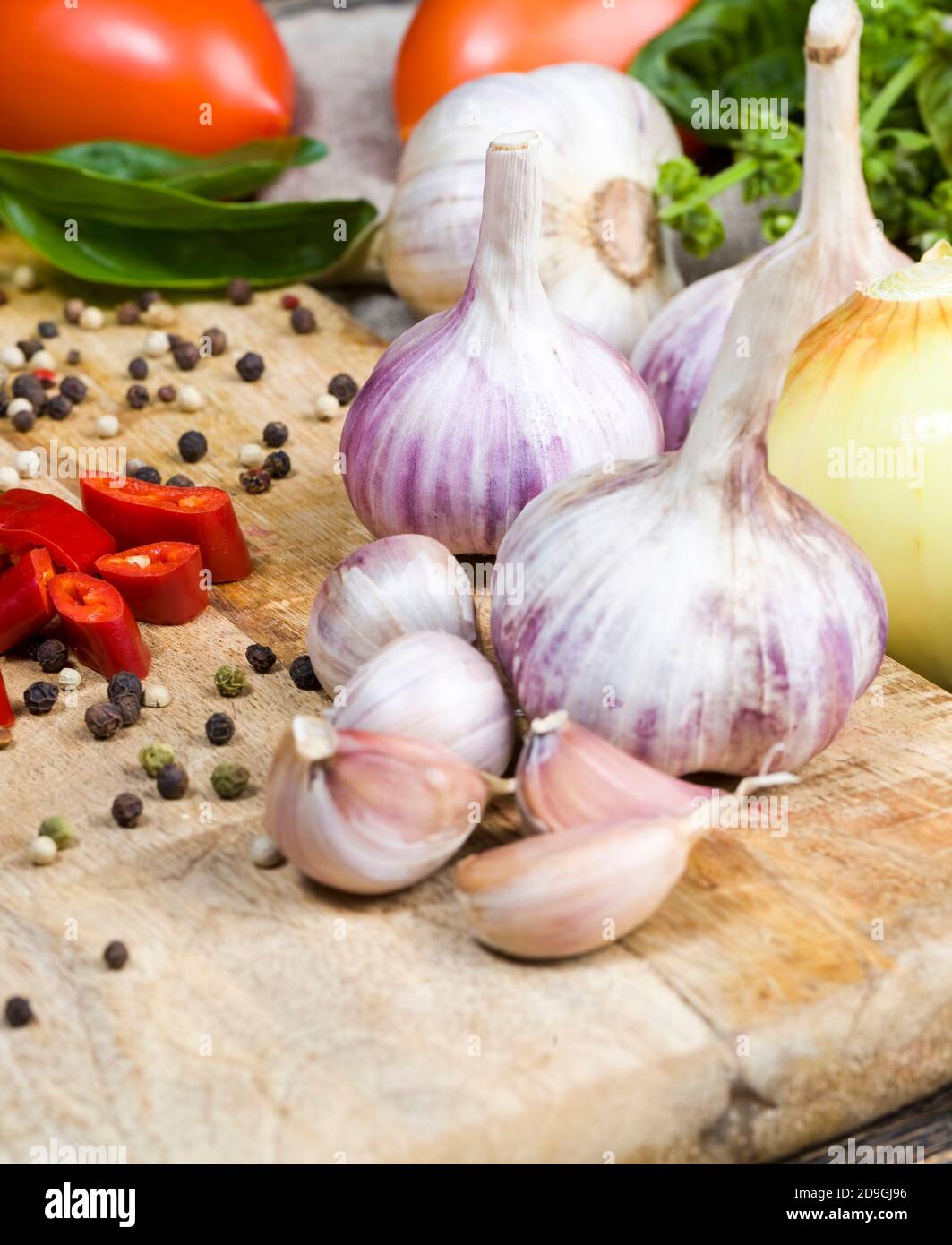 pepper, onion, zucchini, garlic and other vegetables Stock Photo - Alamy