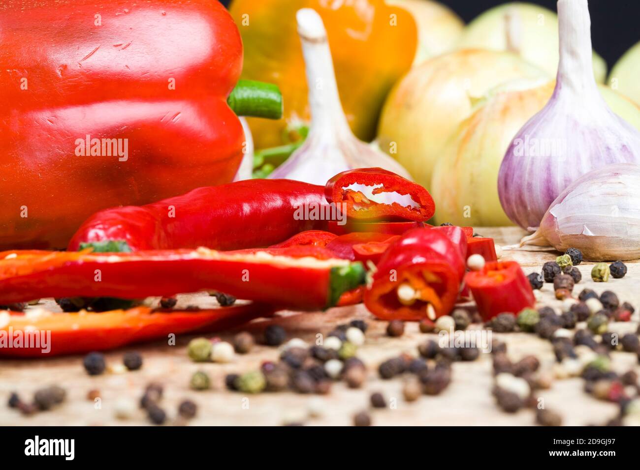 details of hot peppers for food Stock Photo - Alamy