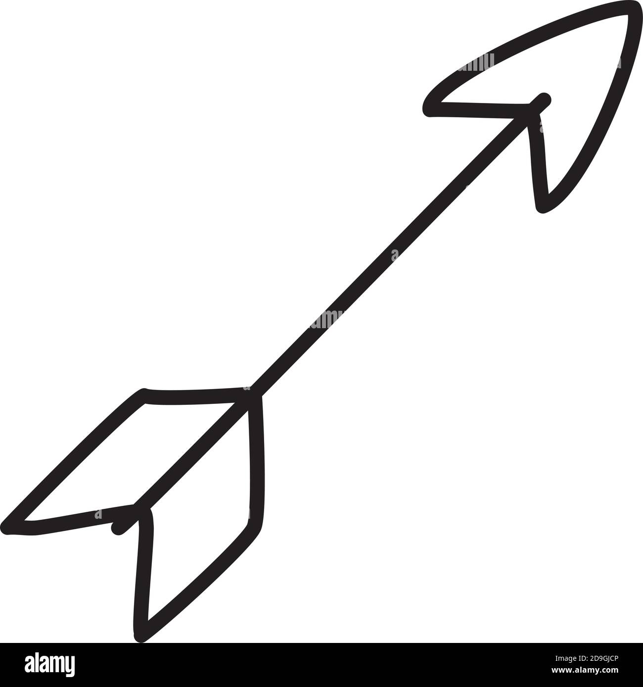 arch arrow icon over white background, line style, vector illustration ...