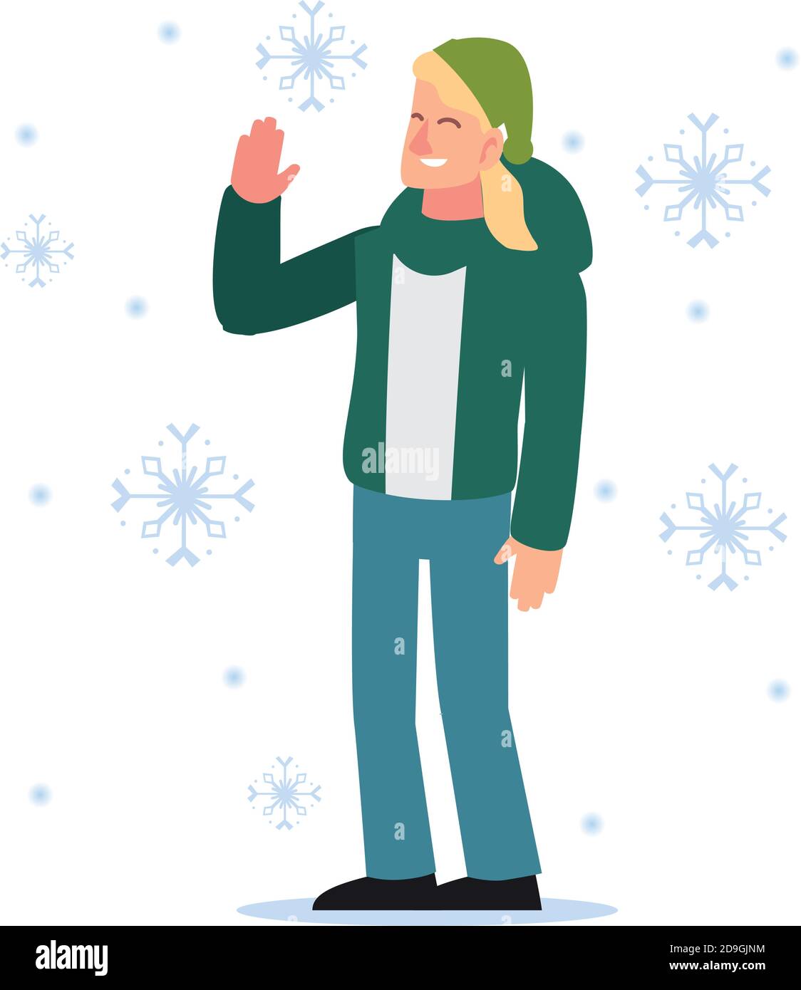 christmas people, man with hat celebrating season winter celebration ...