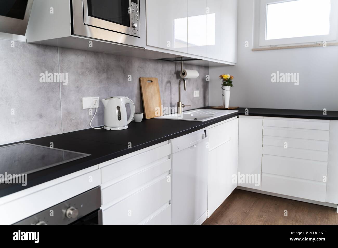 Interior View Of Modern Kitchen Interior At Home Stock Photo - Alamy