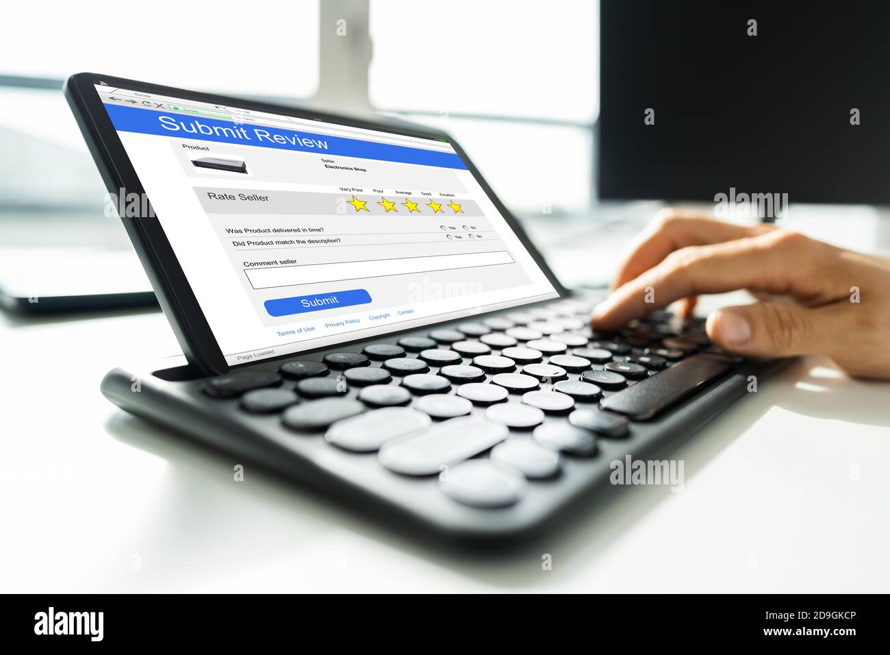 Online Survey Poll And Feedback Form On Computer Stock Photo - Alamy