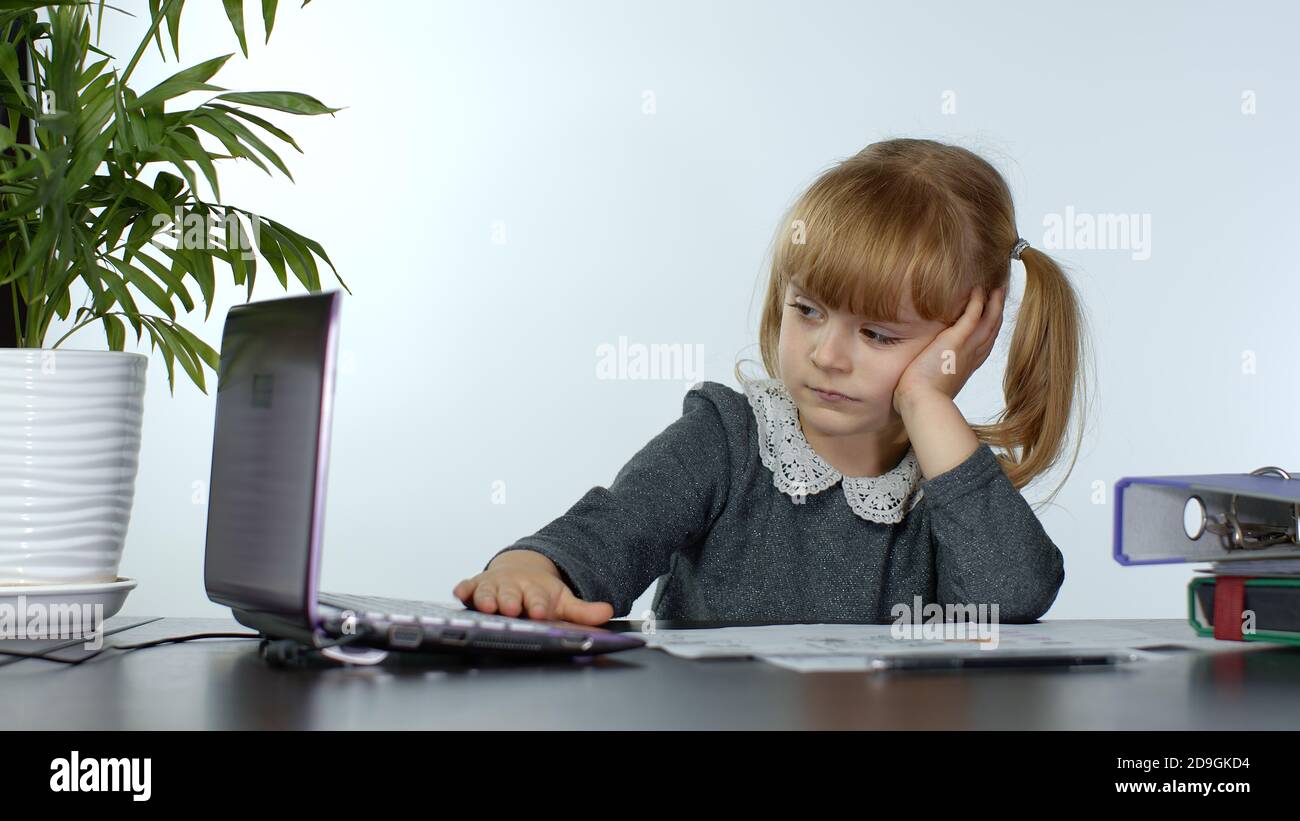 Back to school, online learning for kids, distance lesson, education at ...