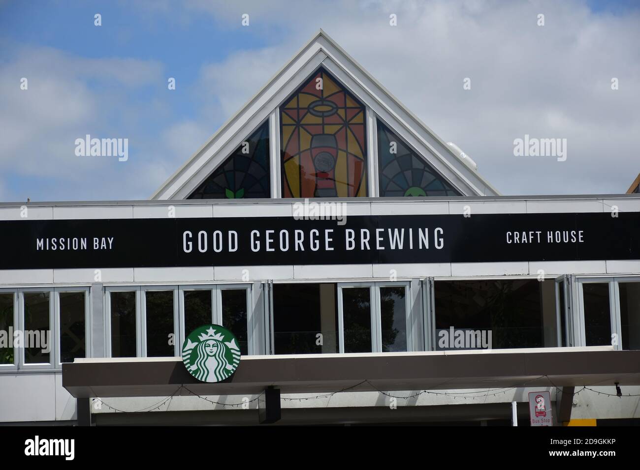 AUCKLAND, NEW ZEALAND - Nov 01, 2020: View of Good George Brewing bar ...