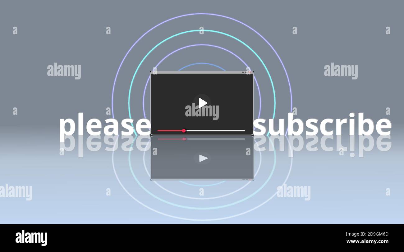 Video, laptop or pc screen play button, online Streaming preview ...