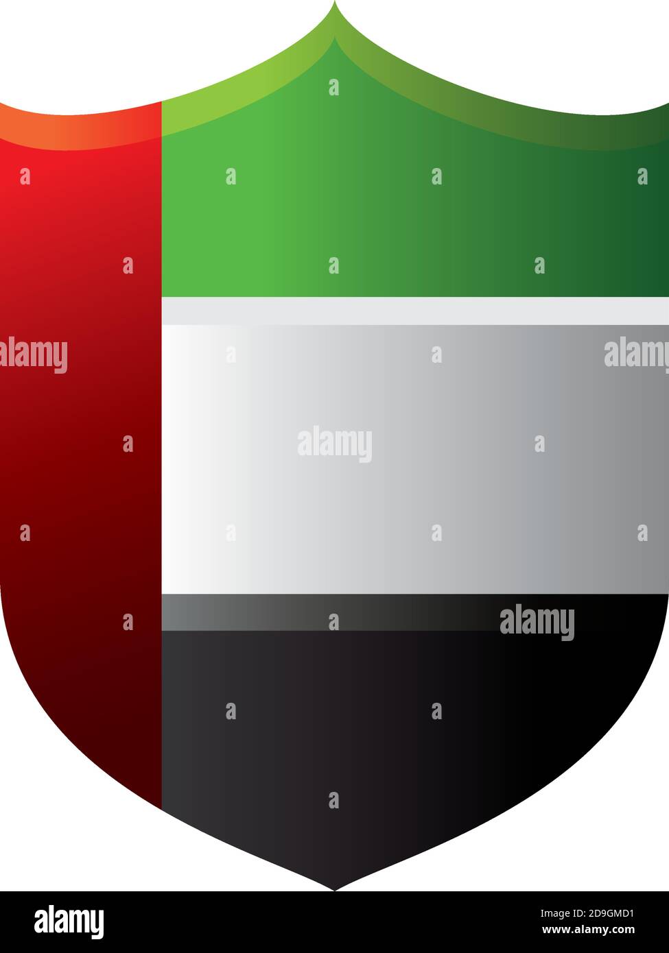 UAE National day, shield with flag detailed vector illustration Stock ...