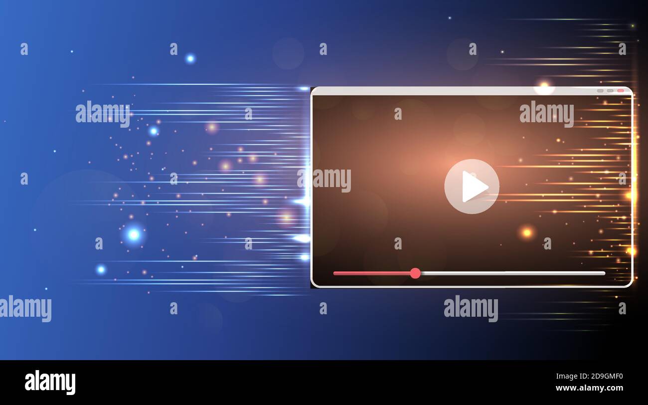 Video screen play button, Streaming preview template, 3d with likes and ...