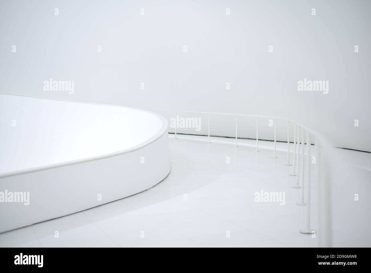 White-colored room, with a minimalist design and interior Stock Photo ...
