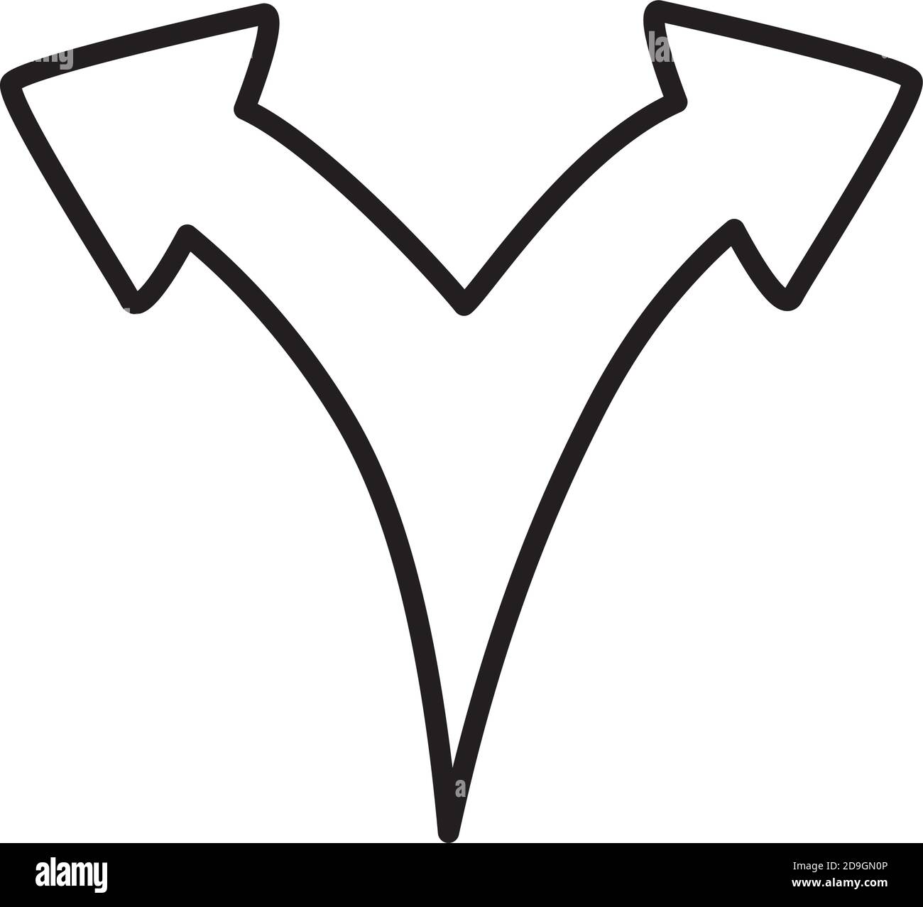 two way direction arrows icon over white background, line style, vector ... two way direction arrows icon over white background, line style, vector ...