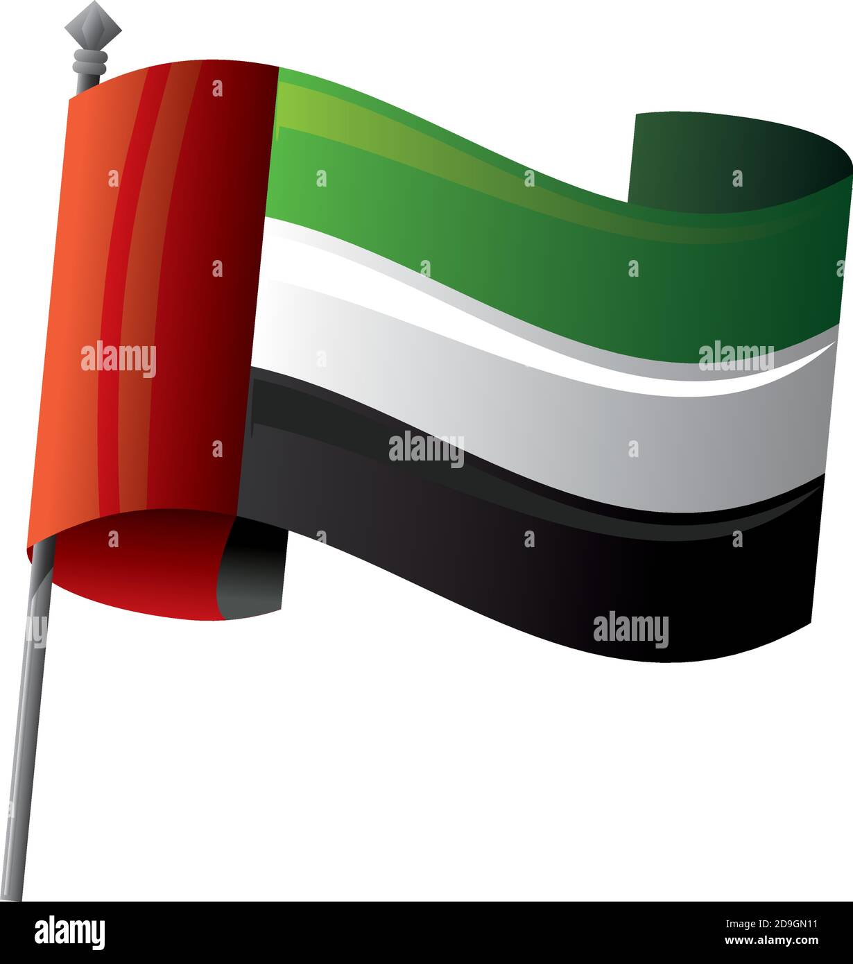 Uae flag pole Stock Vector Images - Alamy