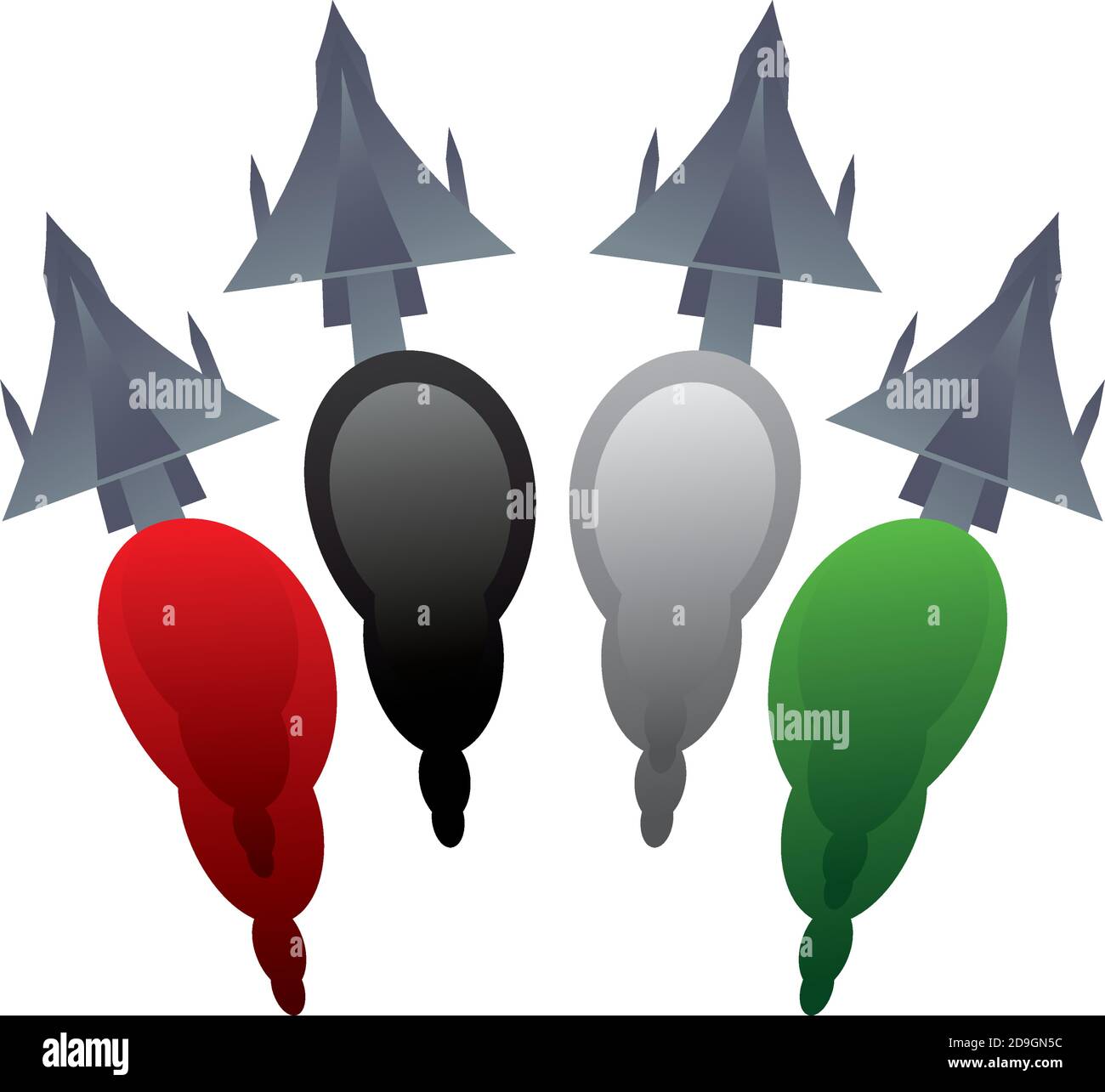 UAE National day, planes with flag color smoke vector illustration ...