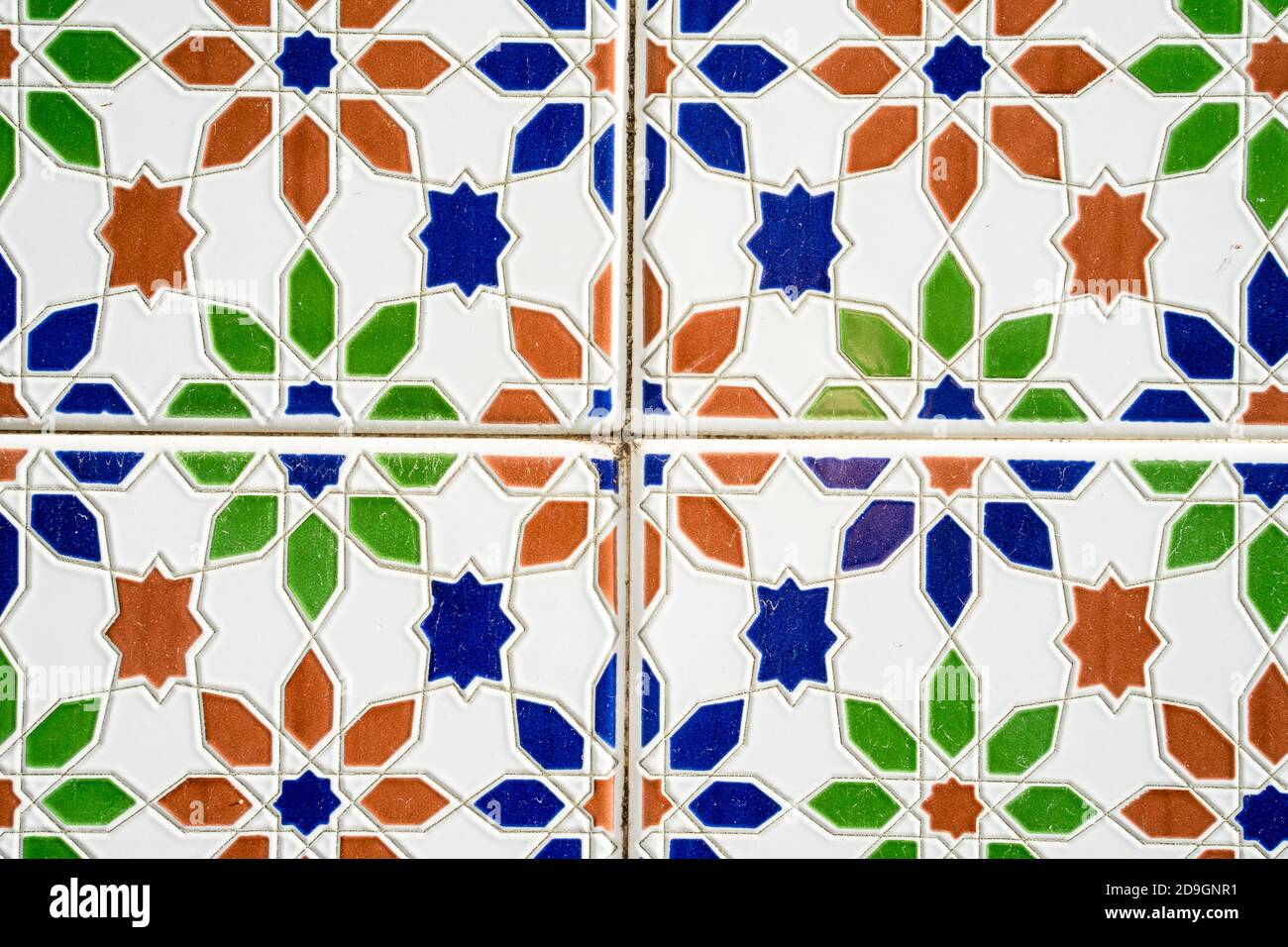 Closeup shot of Spanish tiles for wallpaper/background Stock Photo - Alamy