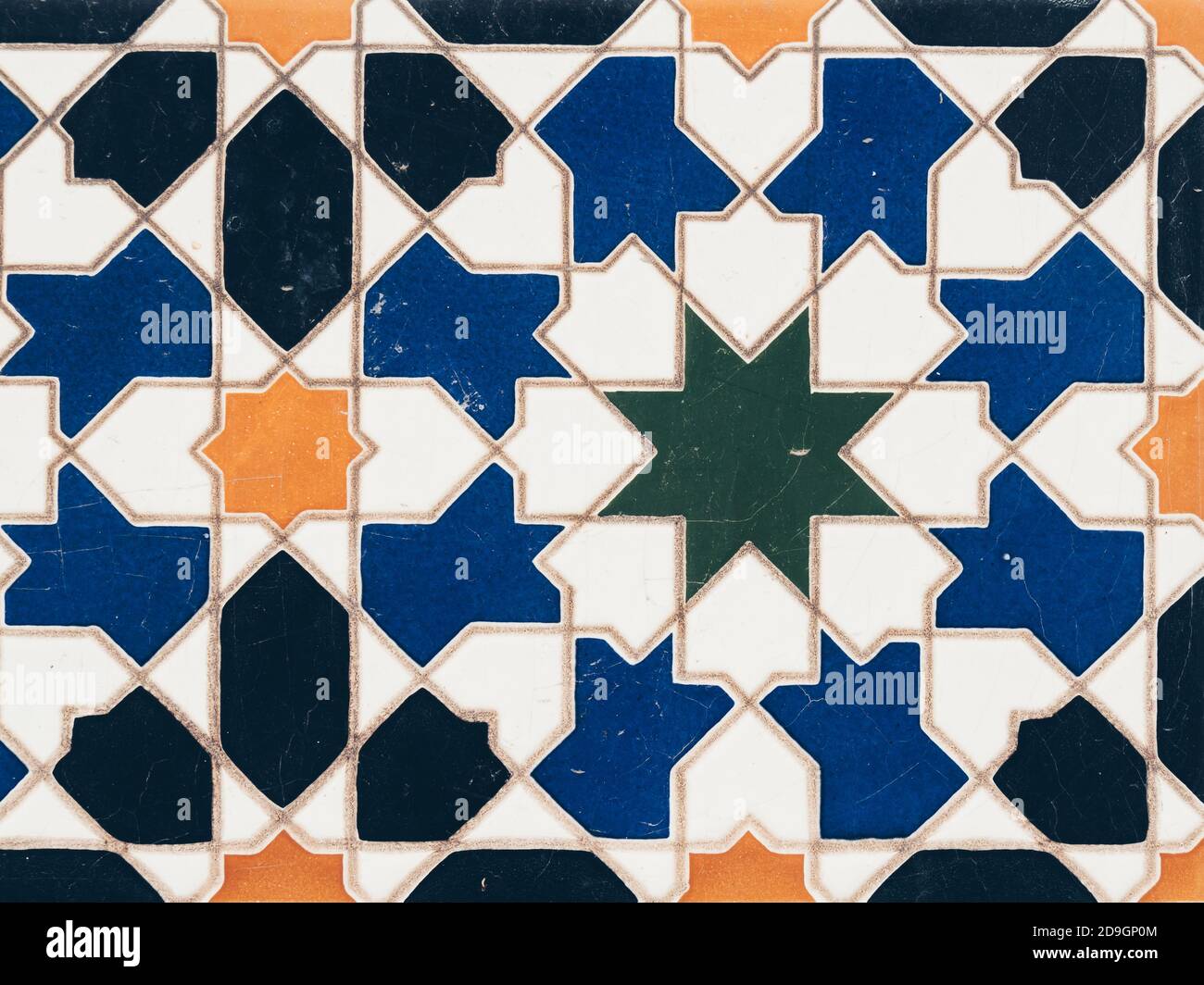 Closeup shot of Spanish tiles for wallpaper/background Stock Photo - Alamy