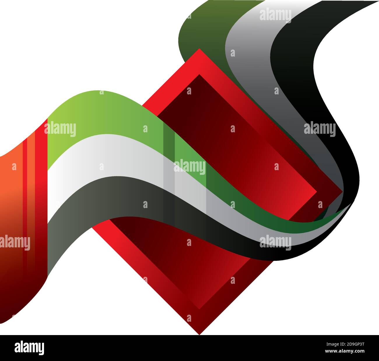 UAE National day, waving flag detailed vector illustration Stock Vector ...