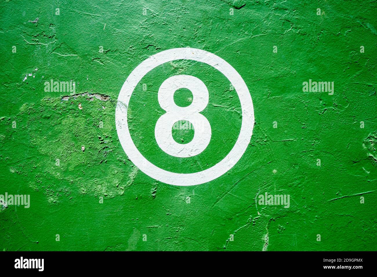 White number 8 hi-res stock photography and images - Alamy