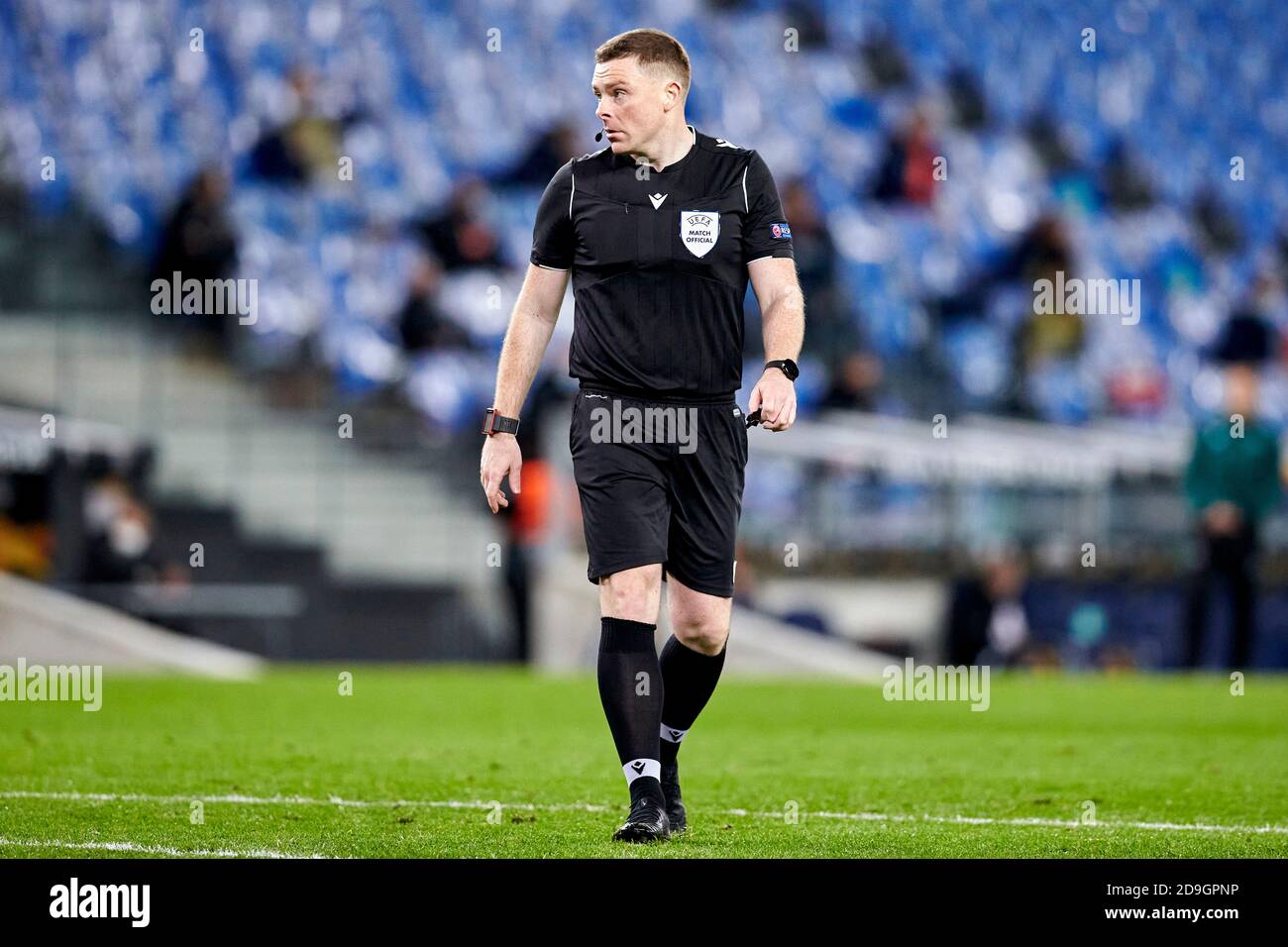 Referee John Beaton during the UEFA Europa League match, Group F ...