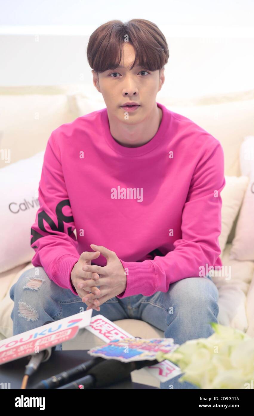 Chinese singer, rapper and songwriter Lay Zhang or Zhang Yixing attends ...