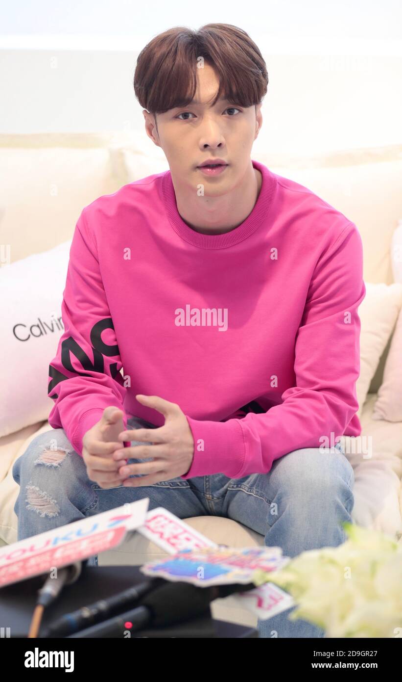 Chinese singer, rapper and songwriter Lay Zhang or Zhang Yixing attends ...