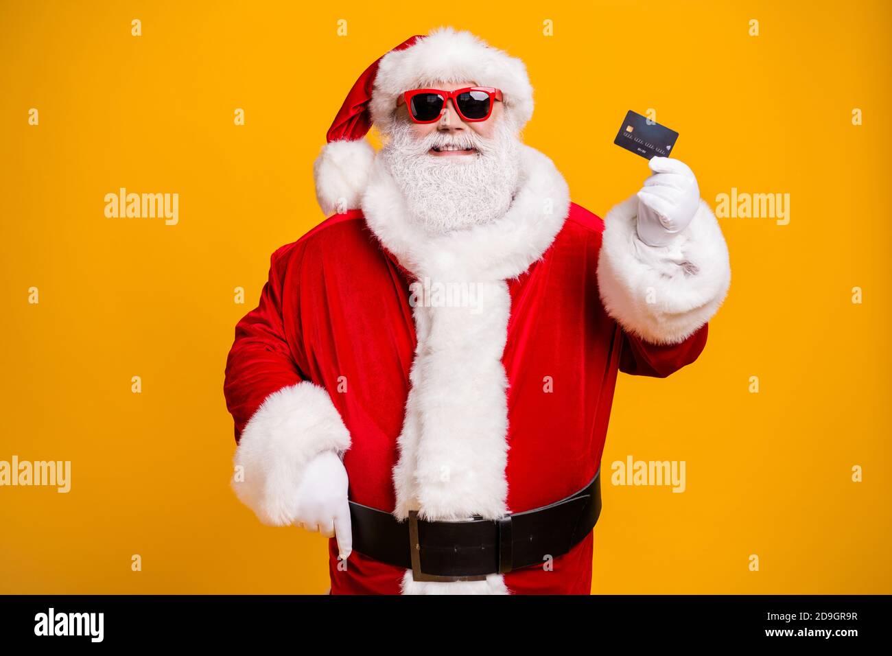 Portrait of his he nice attractive cheerful confident rich Santa ...