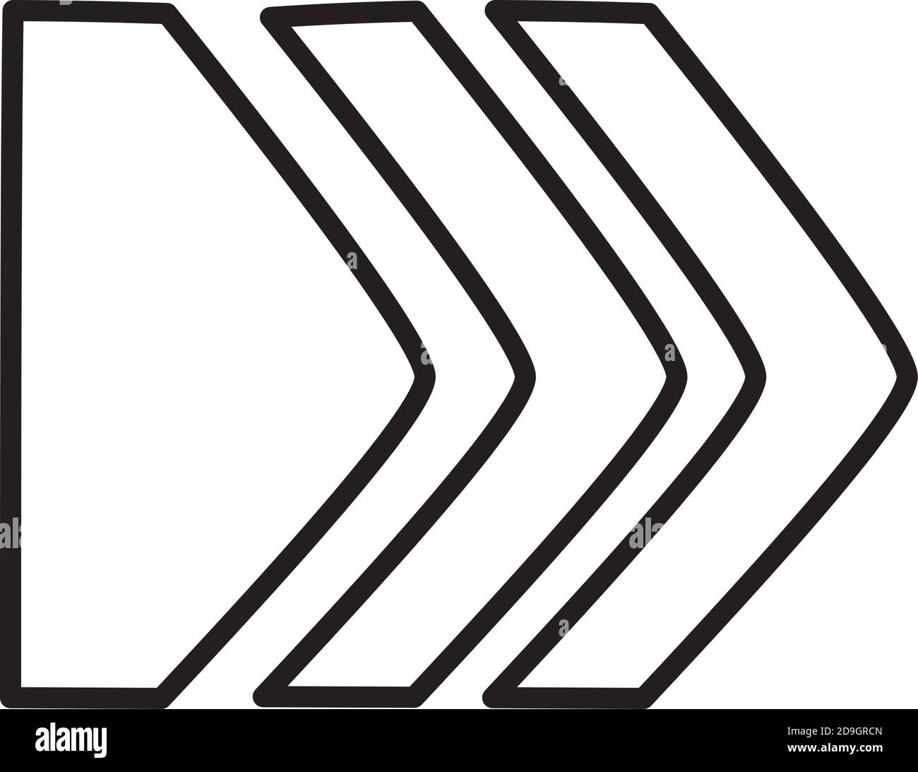 next arrow icon over white background, line style, vector illustration ...