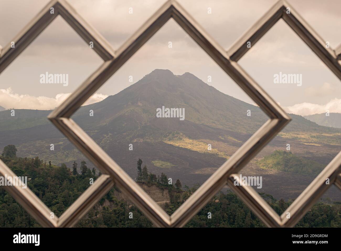 Panoramic top view from Batur mountain, Indonesia, Bali, Ubud 2019 ...