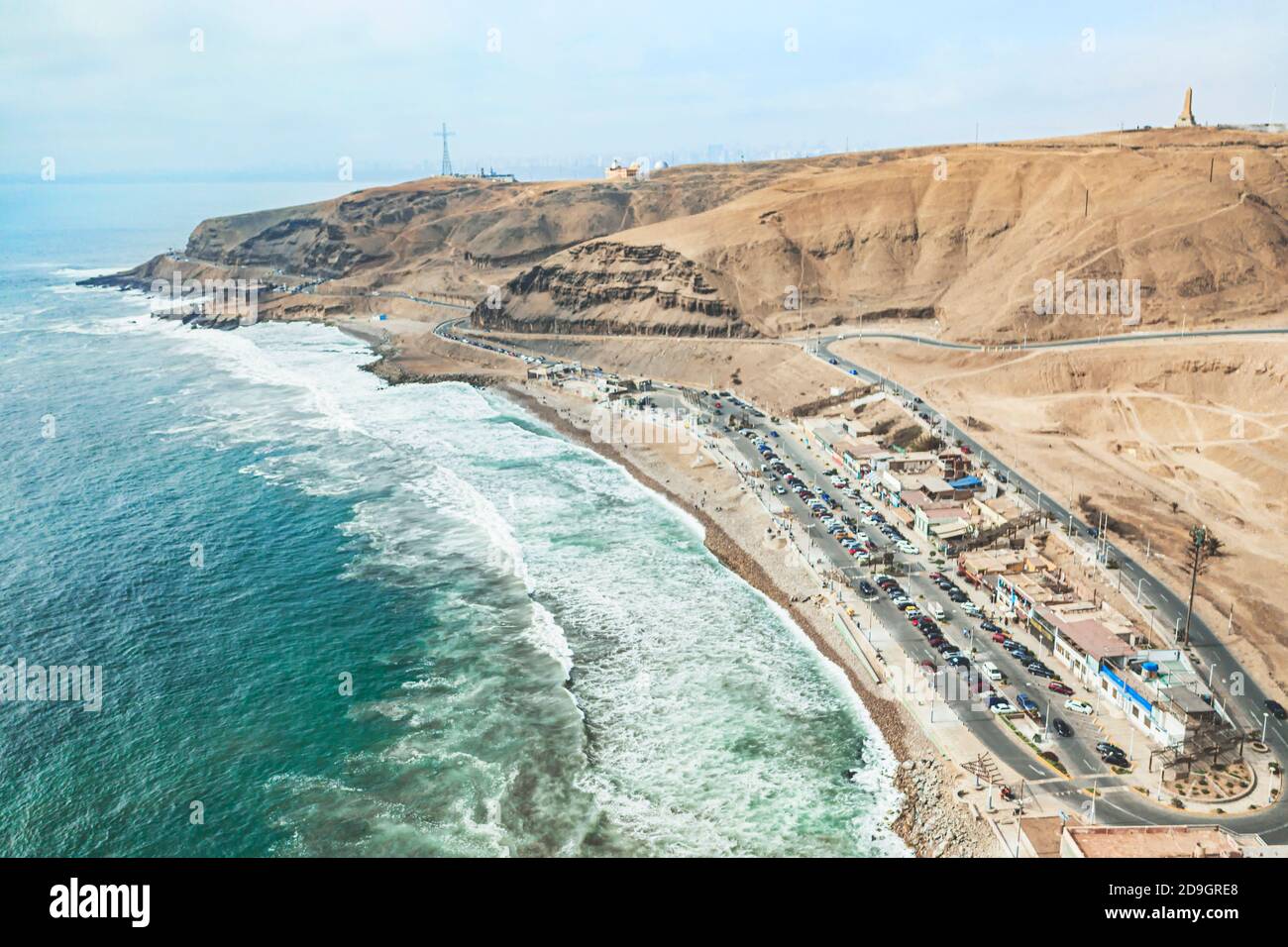 Aerial view of La Herradura, Chorrillos - Peru. Panoramic view Stock ...
