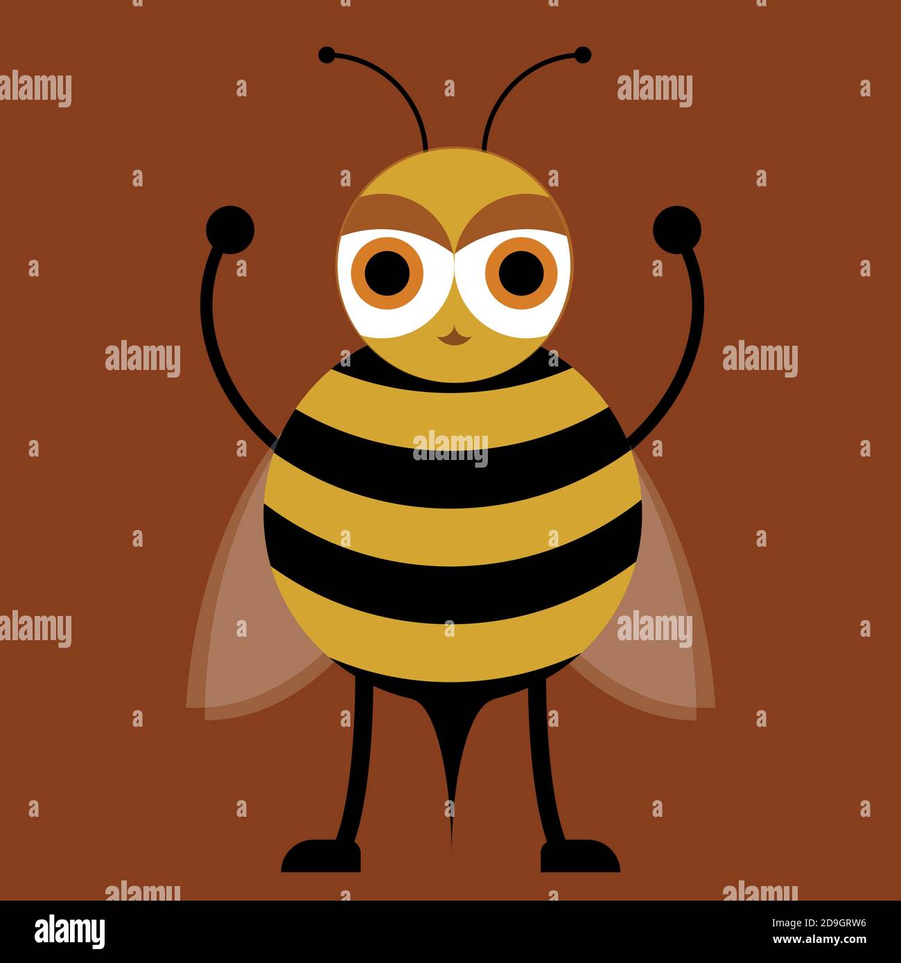 Brown Cartoon Bee
