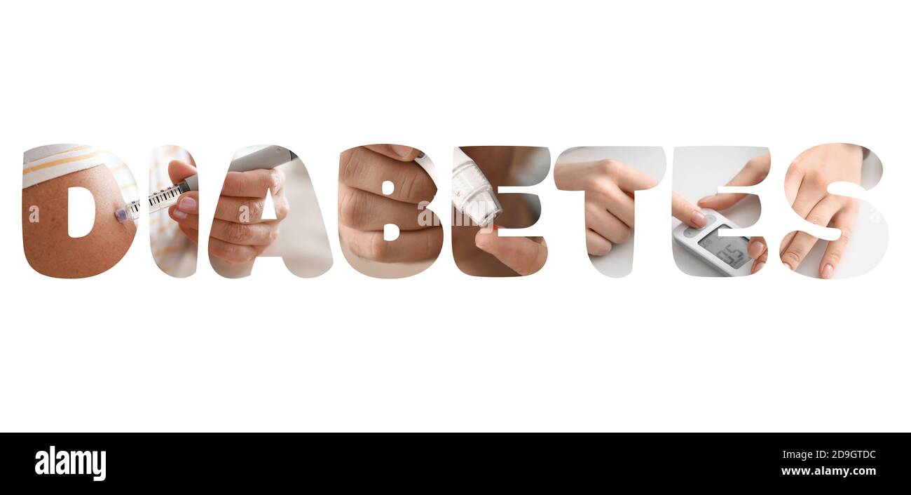 Diabetes checking blood sugar Cut Out Stock Images & Pictures - Alamy