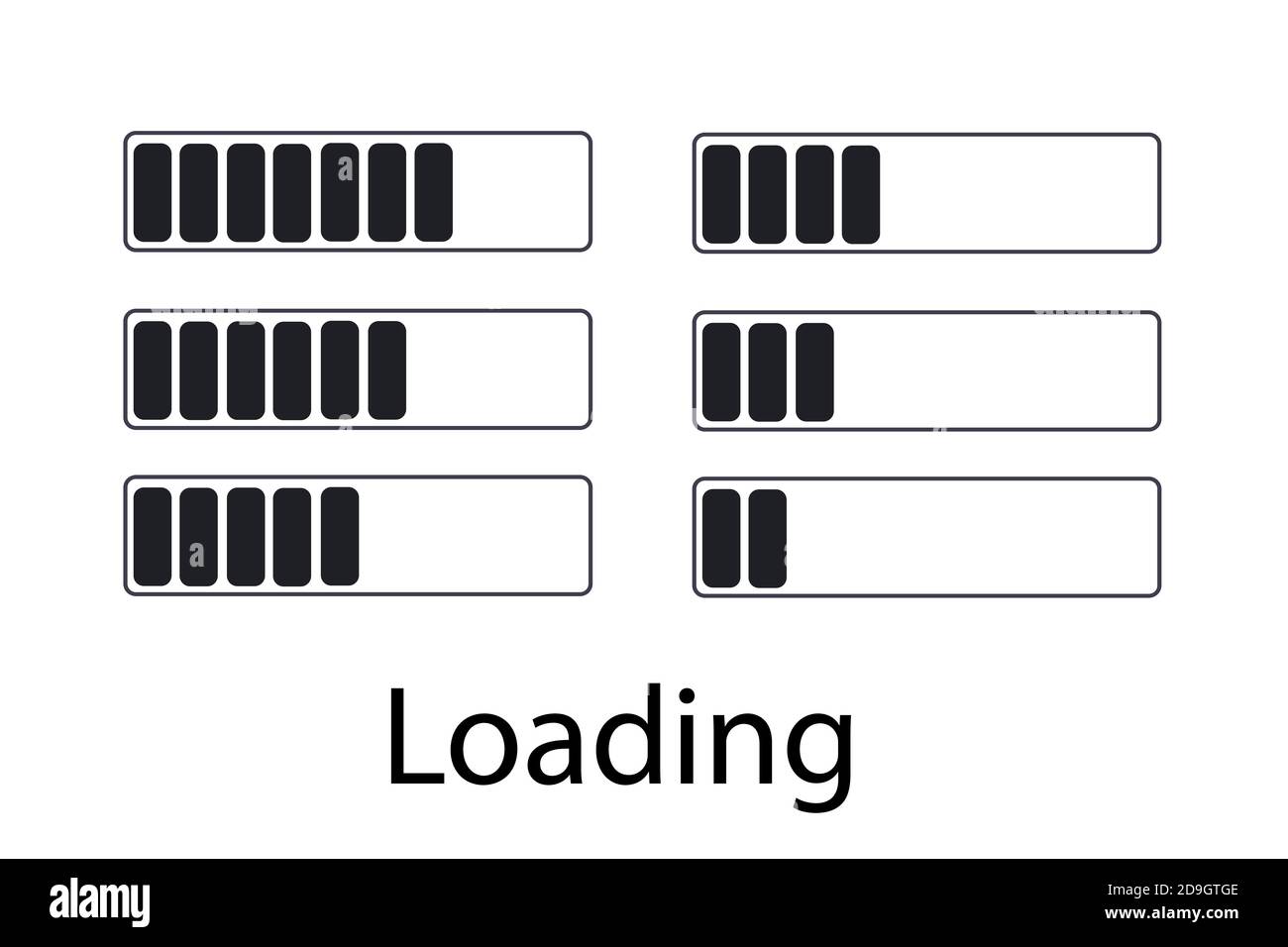 vector progress loading bar, loading icon Stock Vector Image & Art - Alamy