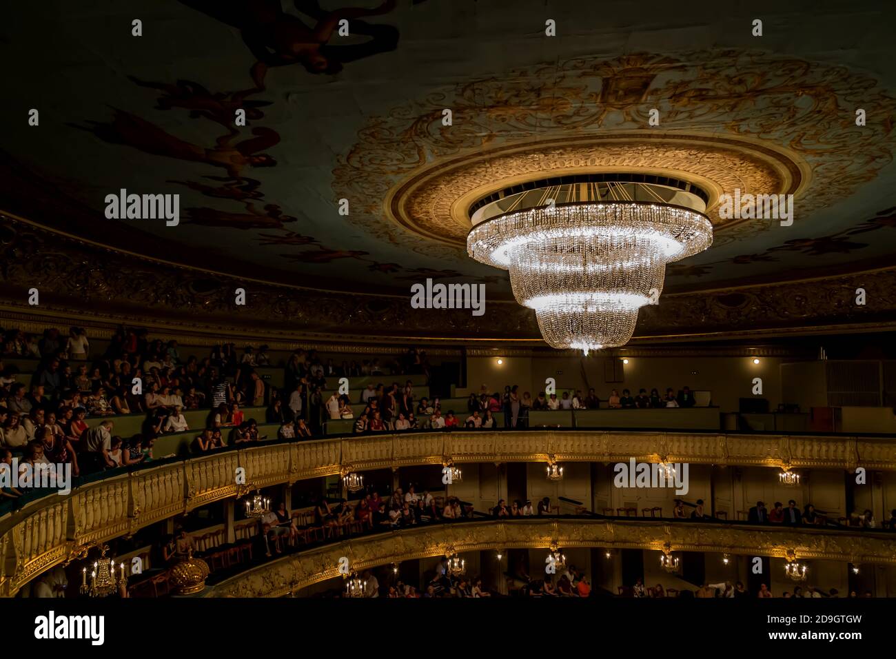 Saint-Petersburg, Russia, July 07, 2014: Mariinsky Theatre interior ...