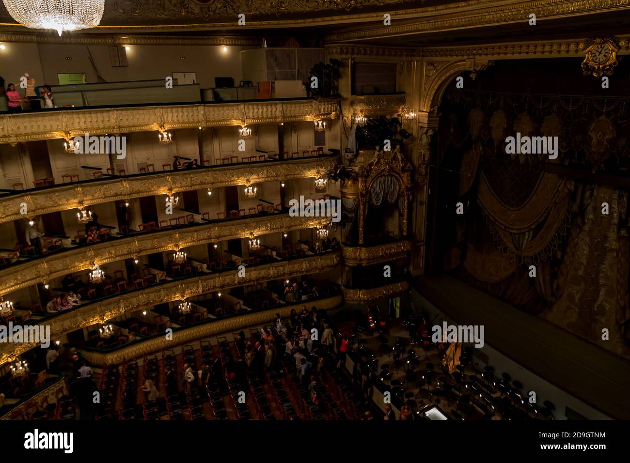 Saint-Petersburg, Russia, July 07, 2014: Mariinsky Theatre interior ...