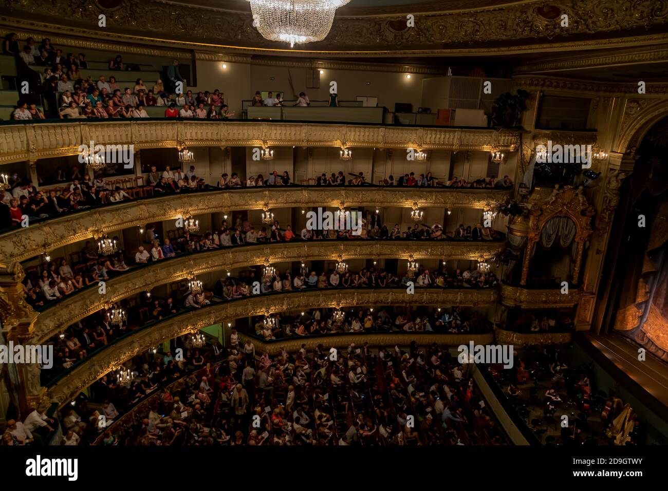Saint-Petersburg, Russia, July 07, 2014: Mariinsky Theatre interior ...