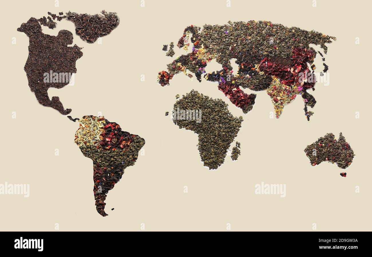 Tea trade map hi-res stock photography and images - Alamy