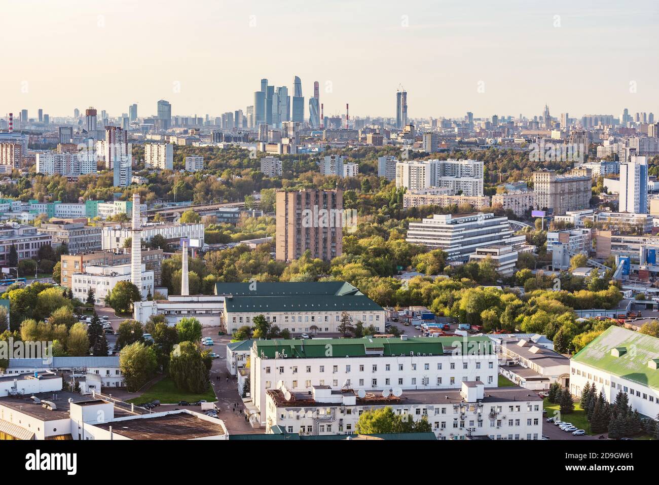 Aerial city view at day time. Moscow. Russia Stock Photo - Alamy