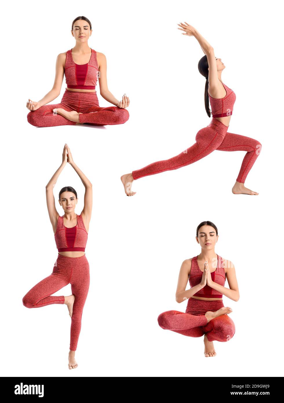 Gym positions woman hi-res stock photography and images - Alamy