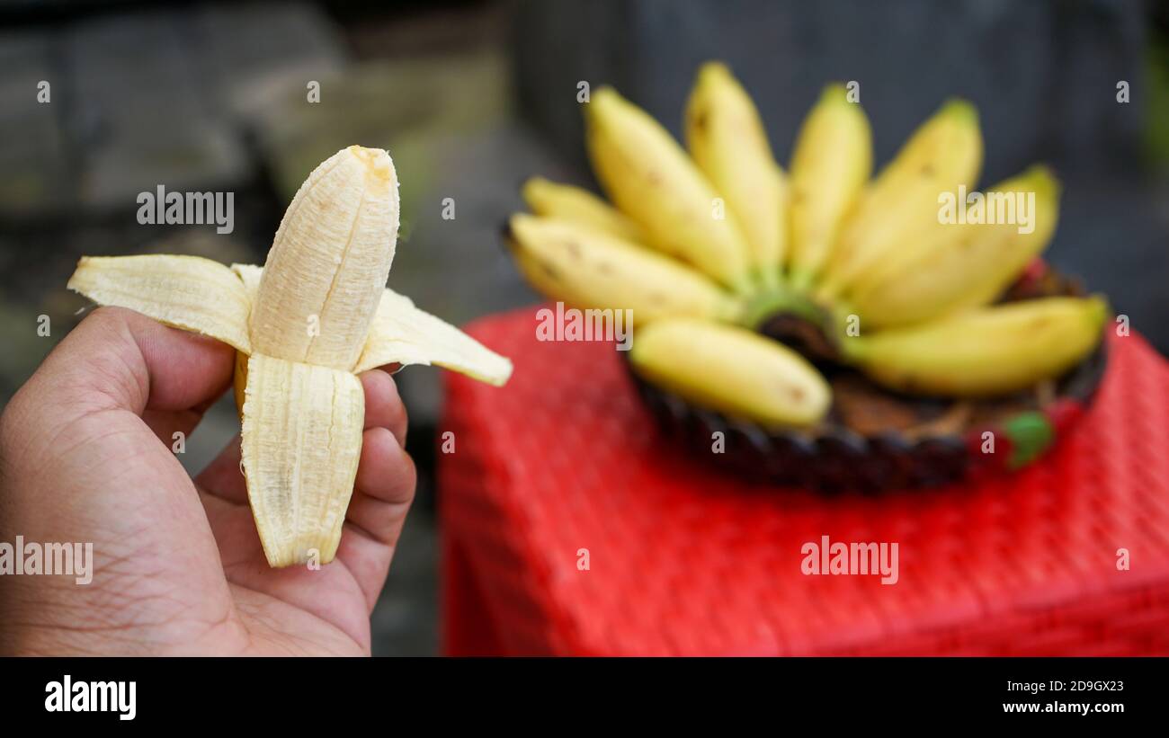 Top shot of banana hi-res stock photography and images - Alamy